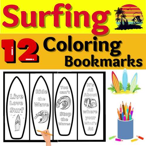 hawaiian surfer coloring pages