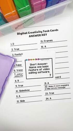Digital Creativity Printable Task Cards | TPT