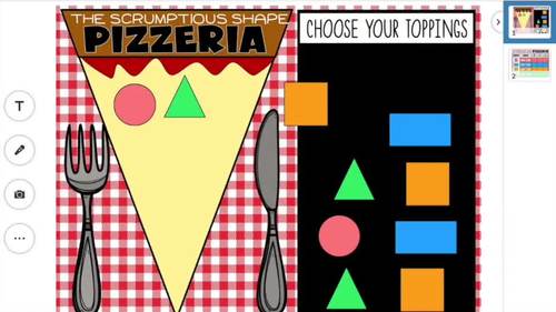 Digital and Printable Math Activity: Shape Pizza by Amy Lemons | TpT