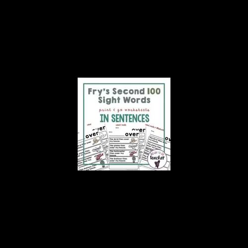 Fry's Second 100 Words in Sentences (Printable) by Ready to go Teacher