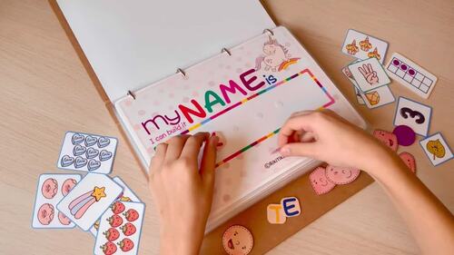 My First Busy Book Girls Version - Preschool Toddler Learning Binder