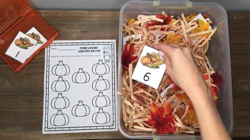 Thanksgiving Sensory Bins by Sparkling in Primary | TpT