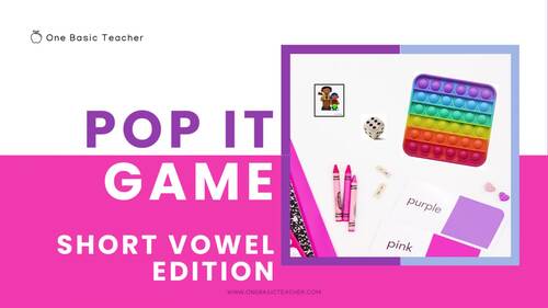 Pop-it Short Vowel Phonics Game by One Basic Teacher | TPT