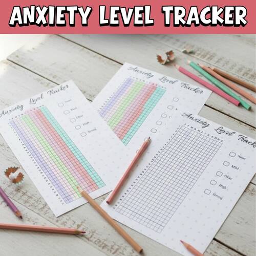Anxiety Tracker Editable Printable, Anxiety Level Tracker, Mental ...