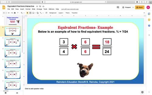 Equivalent Fractions Digital Activity (Google Slides) | TPT