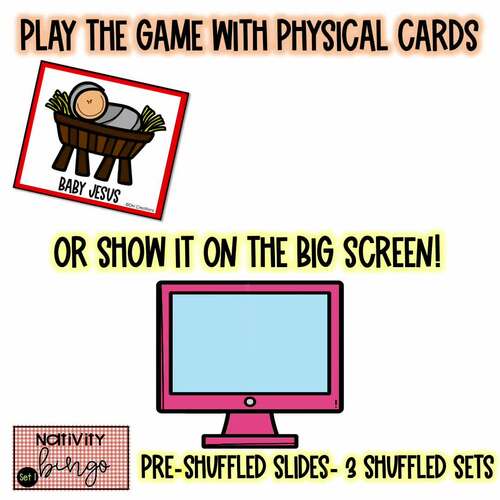 Nativity Bingo l Christmas Sunday Lesson | Christmas Advent Bingo Game