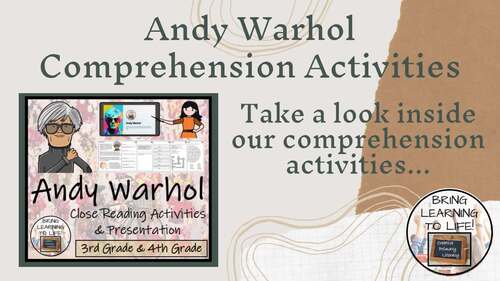 Andy Warhol Close Reading Passage & Comprehension Activities | 3rd–4th ...