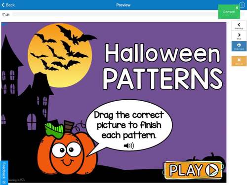 Halloween Patterns Digital Boom Cards™ for October by Planning in PJs