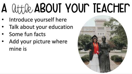 First Day Editable Slides by Funky in 5th Grade | TPT