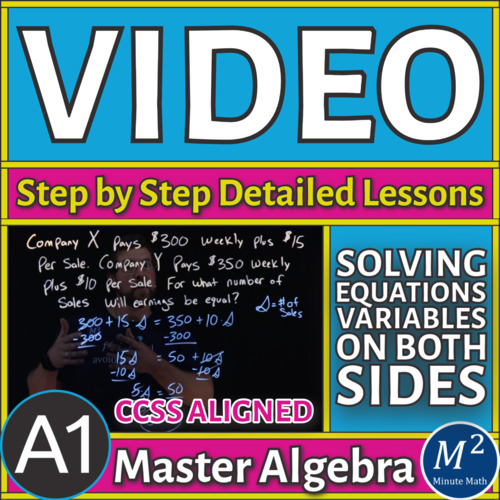 Variables on Both Sides – Algebra 1 Video Lesson (Break-Even & Constraints)