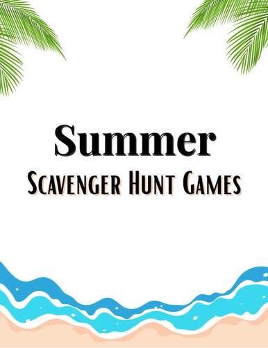 Printable Summer Scavenger Hunt Game for Kids | Outdoor Nature Activity PDF