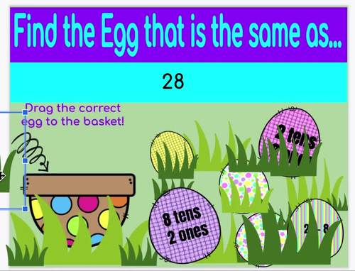 Easter Egg Hunt | Place Value| 2 and 3 Digit | Google Slides | TPT