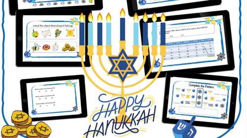 Hanukkah Math Boom Cards™ Game by Mrs Lena | TPT