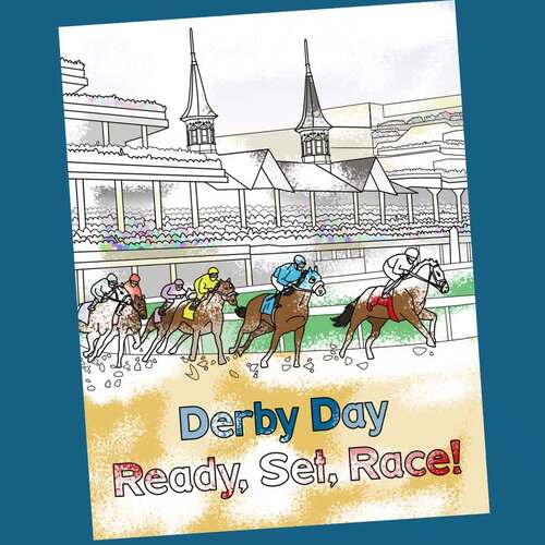 Horse Racing Coloring Page for Kids | Derby Day Printable Activity