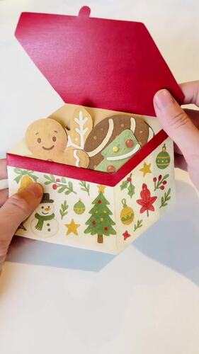 Snowman 3D Christmas gift box card | Printable Christmas Activity