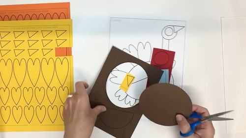 Shape Turkey - Thanksgiving Craft by Kerry Daley | TPT