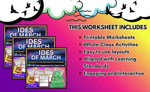 Ancient Rome Ides of March Reading Activities | 3rd,4th,5th,6th,7th,8th ...