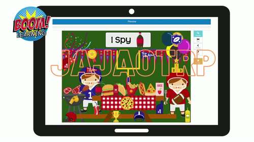 I Spy Super Bowl Barbeque Party - Boom Cards Distance Learning by jajaotrp
