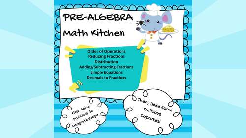 Pre Algebra Cooking with Math by The Classical Owl | TPT