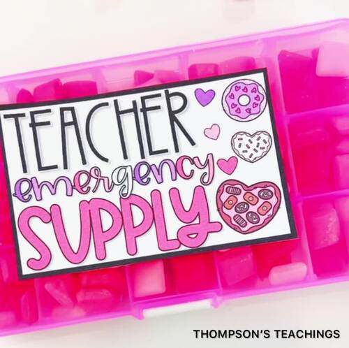 VALENTINE'S DAY gift tags | Emergency Candy Supply | TPT