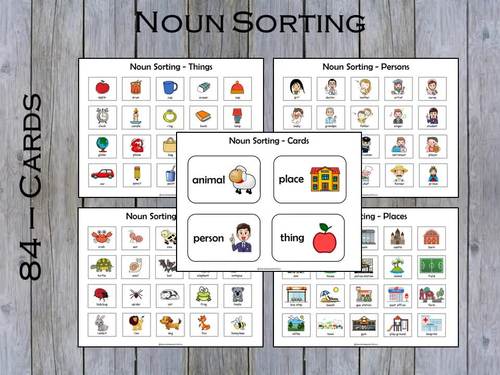 Nouns Sort With Picture - Person, Animal, Place and Thing, Grammar, T ...