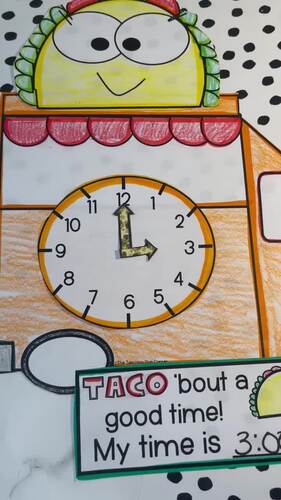 Taco Telling Time Clock Craft | Cinco de Mayo | Fiesta | TPT