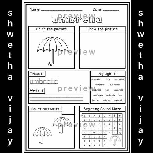 Spring Vocabulary Spelling Activities kindergarten Worksheets First ...