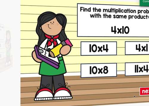Commutative Property of Multiplication Boom ™ Cards Digital Math Escape ...