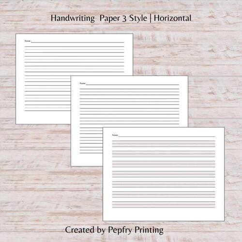 Handwriting Paper,Primary Lined Writing Paper,With Picture Box & Without