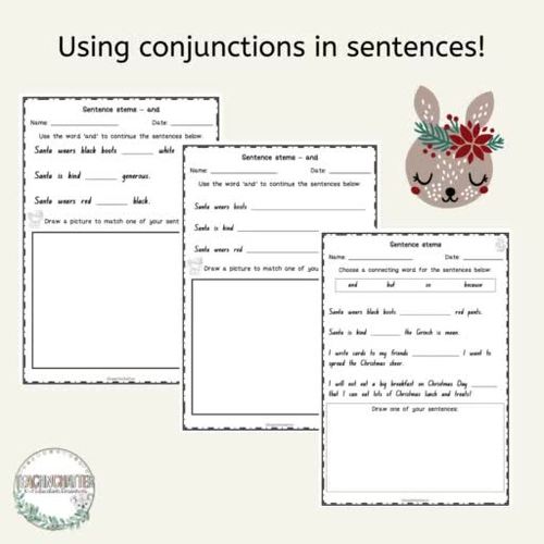 christmas-themed-sentences by teachnchatter | TPT