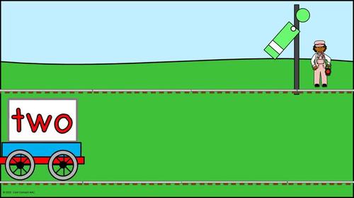 Stop and Go Sight Word Trains | Interactive Slide Show | Kindergarten ...
