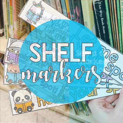 Library Shelf Markers by A Teacher and her Cat | TPT
