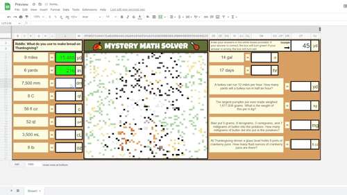 Thanksgiving / Fall - Measurement -6th Grade- Digital Math Activity ...