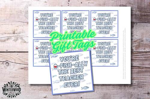 You're O-FISH-ally the Best Teacher Ever! Printable Gift Tags | TPT