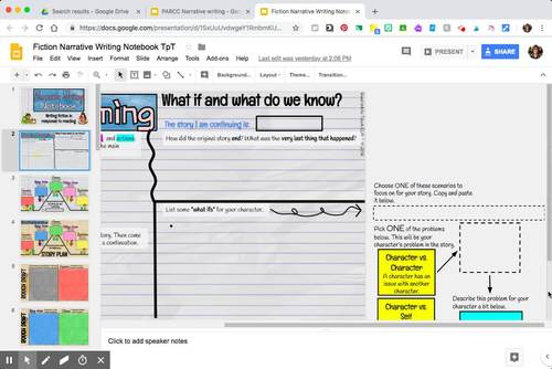 Narrative Writing Response to Reading: PARCC / NJSLA Narrative Task