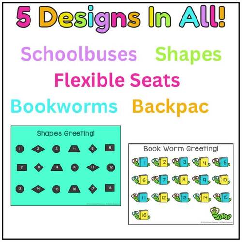 Interactive Morning Greetings -School Theme Set 2- 5 Greetings In All