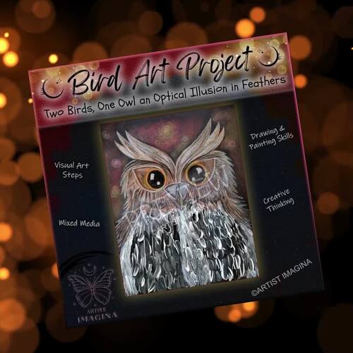 Bird Art Project: Two Birds, One Owl: An Optical Illusion in Feathers