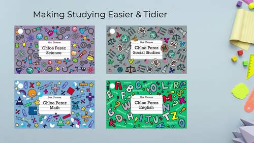 Customized Student Name Flashcards (Math, Science, English, Social Studies)
