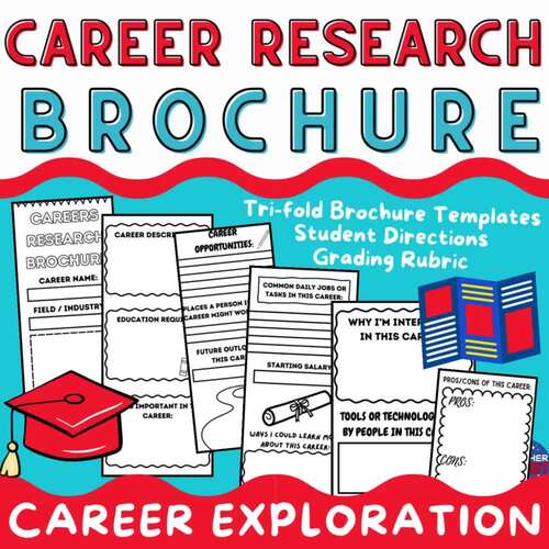 Career Exploration | Career Research Brochure Fun Writing Activity Project