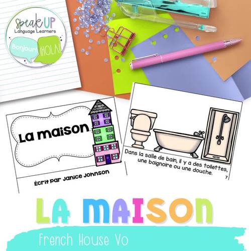 La maison French Rooms of the House & Furniture Reader | Print & Boom Cards