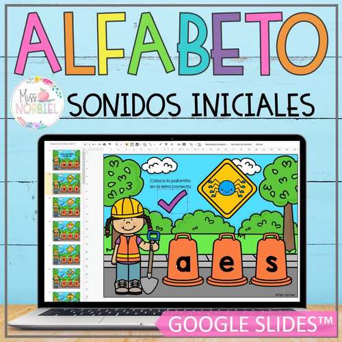 Alphabet activities in Spanish for Google Classroom™, Beginning sounds
