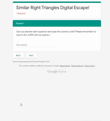 Similar Figures Digital Math Escape Room Activity | TPT