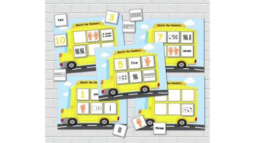 1-10 Numbers Matching Activity for Kids. Toddler Count and Match Game.