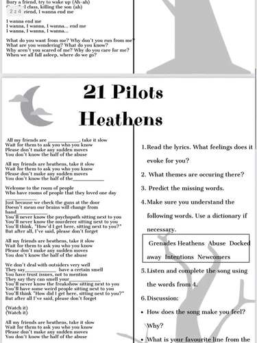 Listening ESL activity worksheets- popular Halloween songs by DominikaR