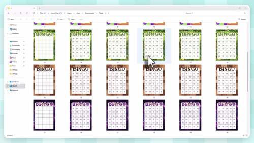 Bingo Game Set | 10 Themed Digital Bingo Cards for Classroom Activities