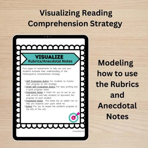 Reading Strategy Visualizing Rubrics and Anecdotal Notes by Teachables HQ