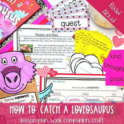 How to Catch a Loveosaurus Lesson Plan, Book Companion, Craft | TPT