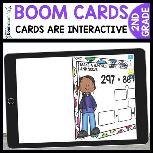 2 Digit and 3 digit Addition using Boom Cards | Digital Task Cards