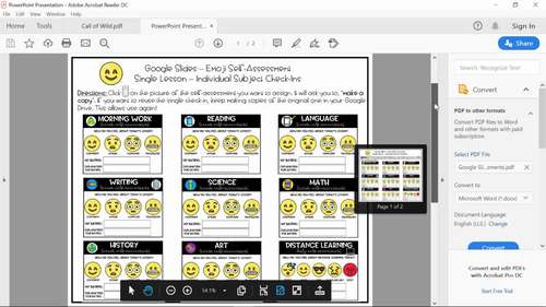 Daily and Weekly Subject Self-Assessment - Emoji Style - Distance Learning