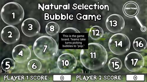 Natural Selection Bubble Game for PowerPoint by JayZee | TPT